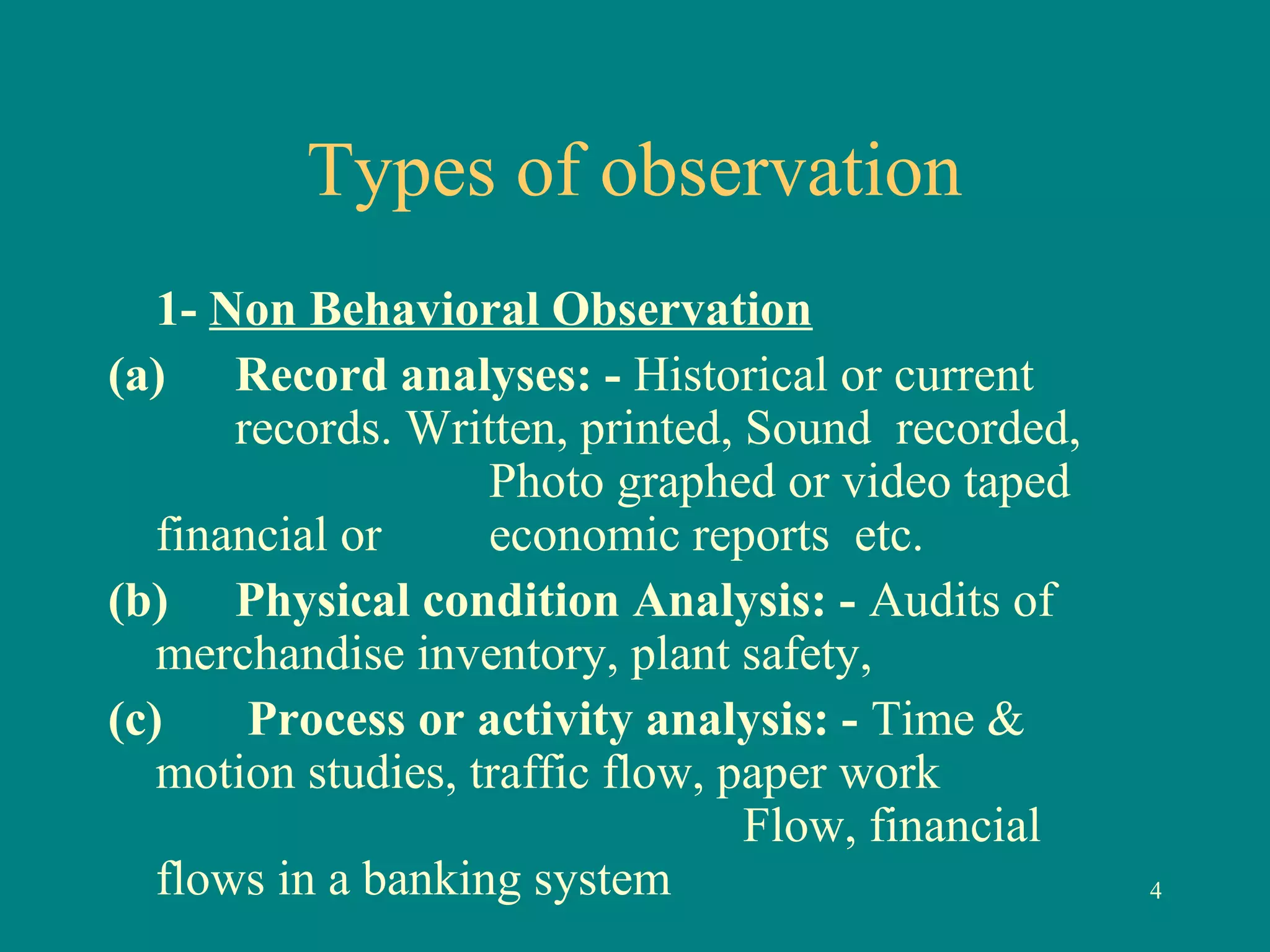 Ch10 observation | PPT