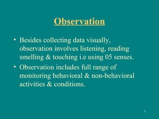 Ch10 observation | PPT