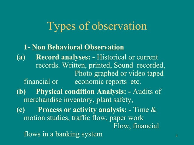Ch10 observation | PPT