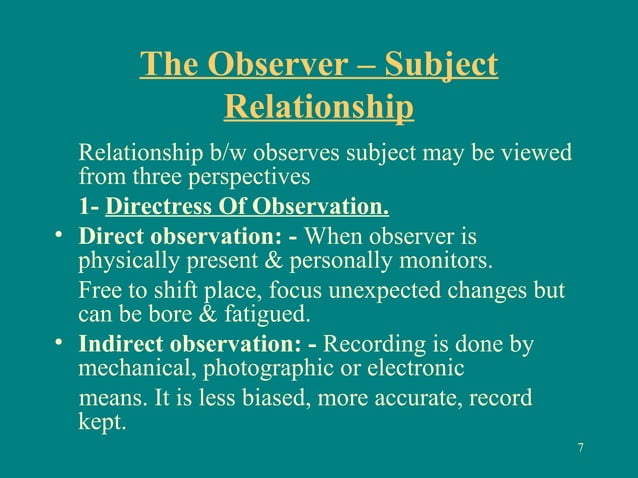 Ch10 observation | PPT