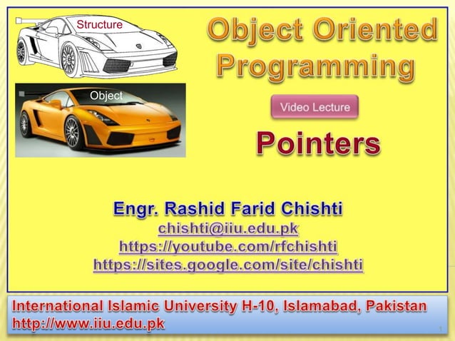 Object Oriented Programming using C++: Ch10 Pointers.pptx Object Oriented Programming using C++: Ch10 Pointers.pptx