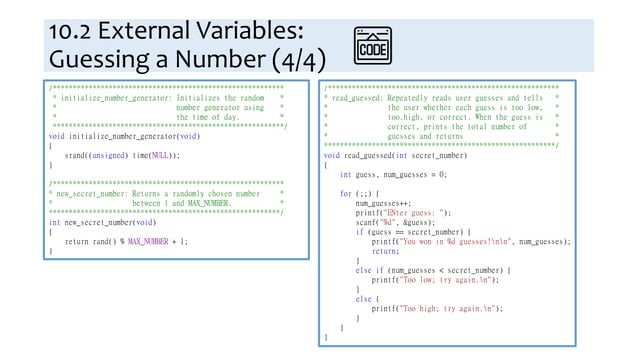 Ch10 Program Organization | PPT