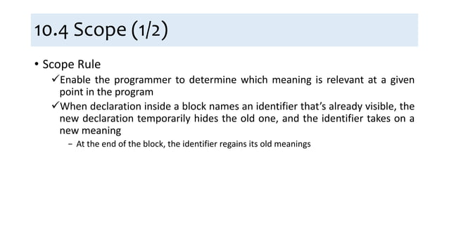 Ch10 Program Organization | PPT