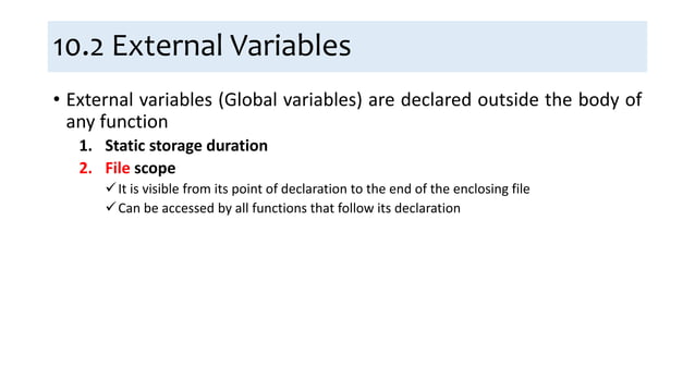 Ch10 Program Organization | PPT