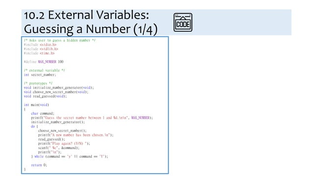 Ch10 Program Organization | PPT