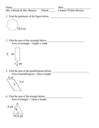 Ch 10 quiz review | DOC