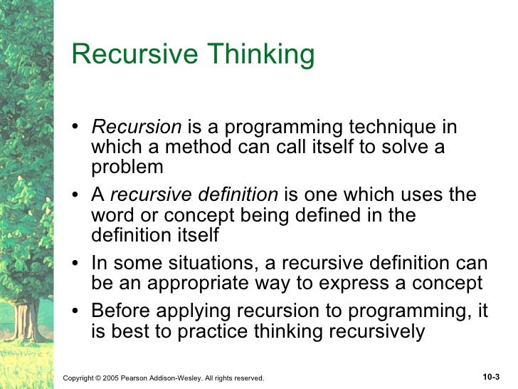 Ch10 Recursion Ch10 Recursion