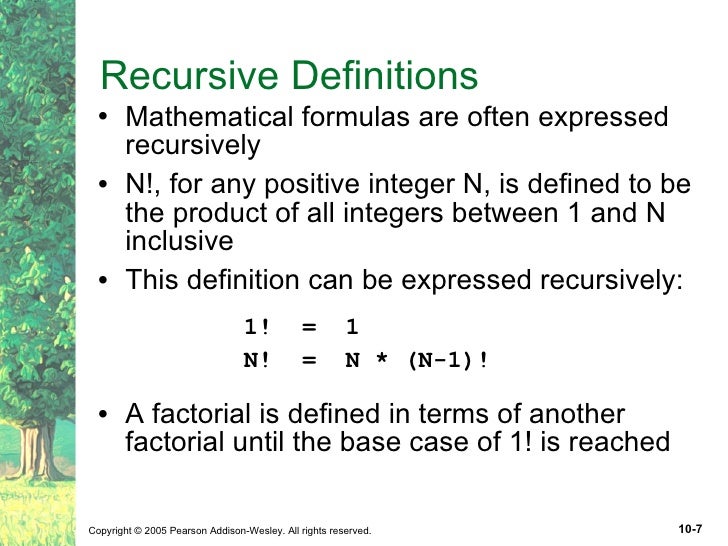 Ch10 Recursion Ch10 Recursion