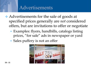 Chapter 10 – The Agreement: Offer | PPT
