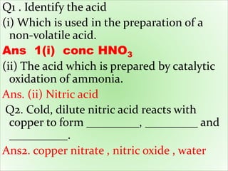 Ch10 study of compounds nitric acid | PPTX