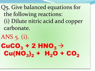 Ch10 study of compounds nitric acid | PPTX