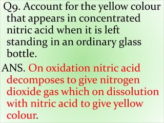 Ch10 study of compounds nitric acid | PPTX