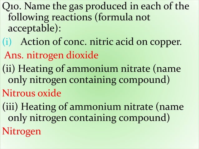 Ch10 study of compounds nitric acid | PPT