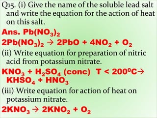 Ch10 study of compounds nitric acid | PPTX