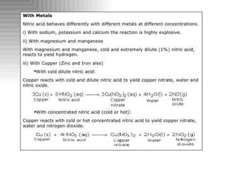 Ch10 study of compounds nitric acid | PPTX