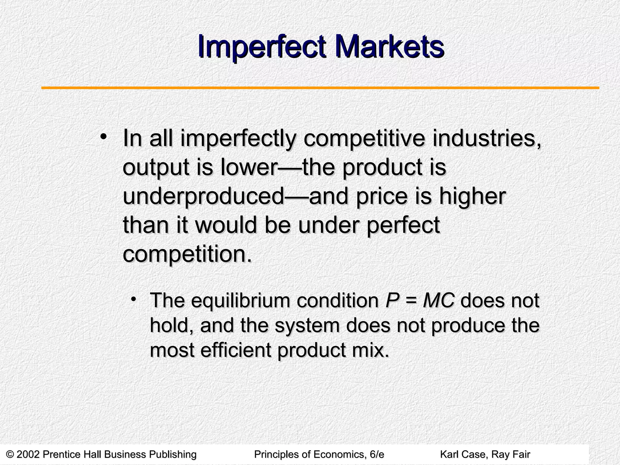 General Equilibrium and the Efficiency of Perfect Competition | PPT