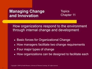 Chapter 11 Managing Change and Innovation | PPTX