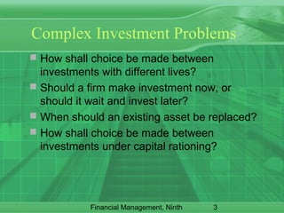 Complex Investment Decisions | PPT