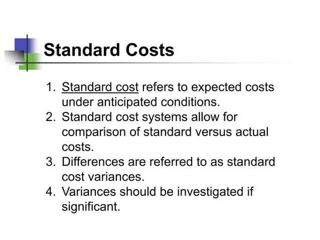 Standard Costs Variance Analysis and its impact on Managerial ...