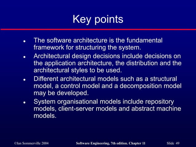 Architectural Design Software Engineering 7th Edition | PPT