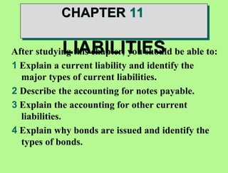 Principles of accounting chapter 11 Liabilities | PPT