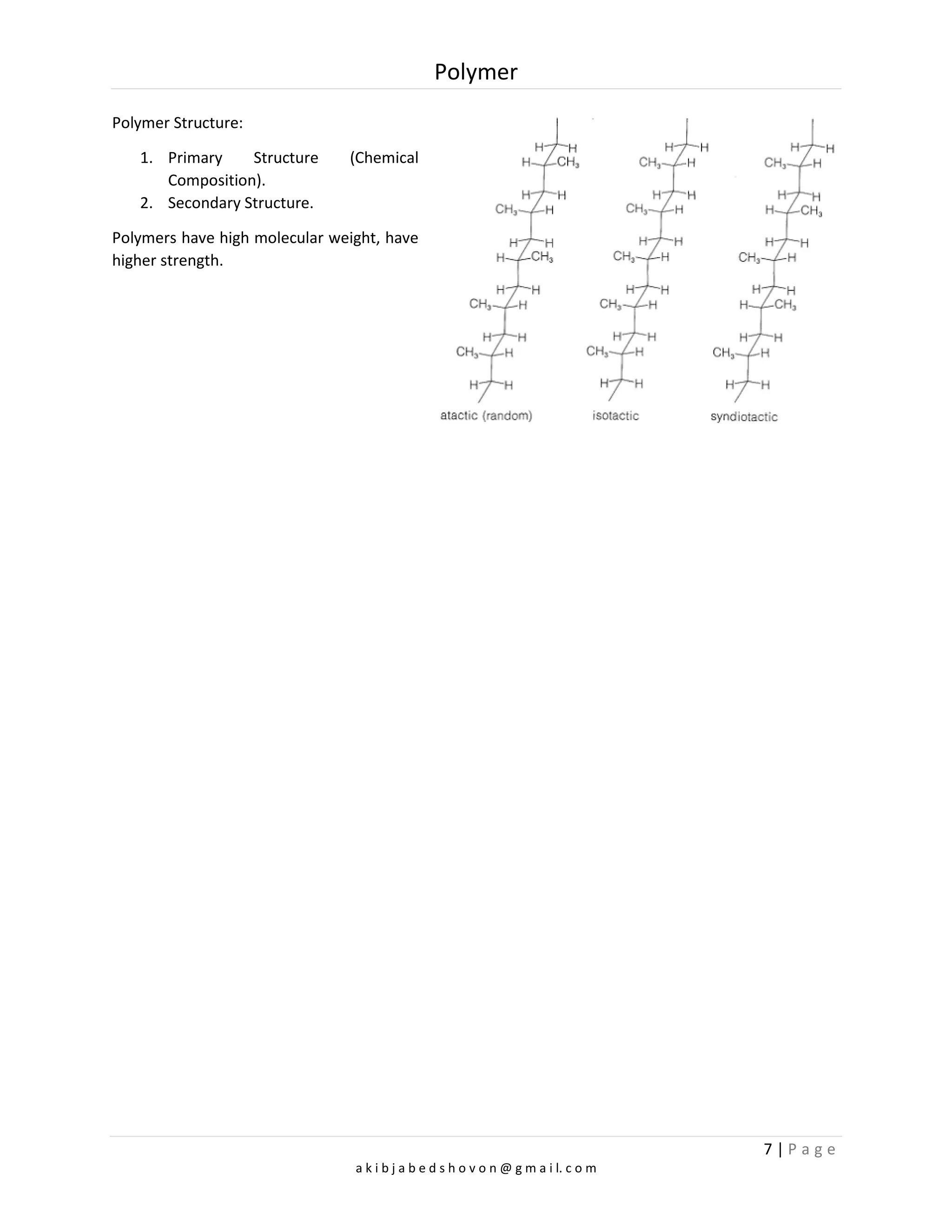 Engineering Chemistry - Polymer | PDF