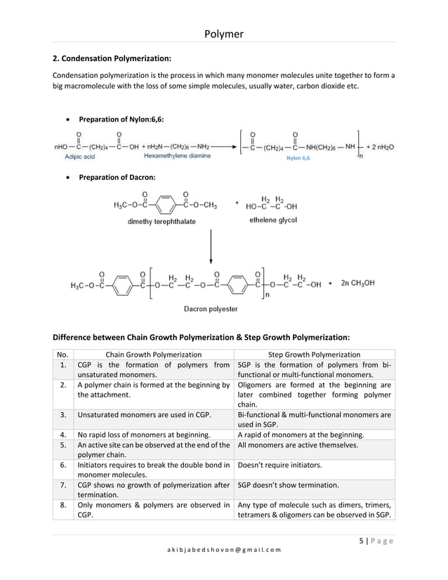 Engineering Chemistry - Polymer | PDF