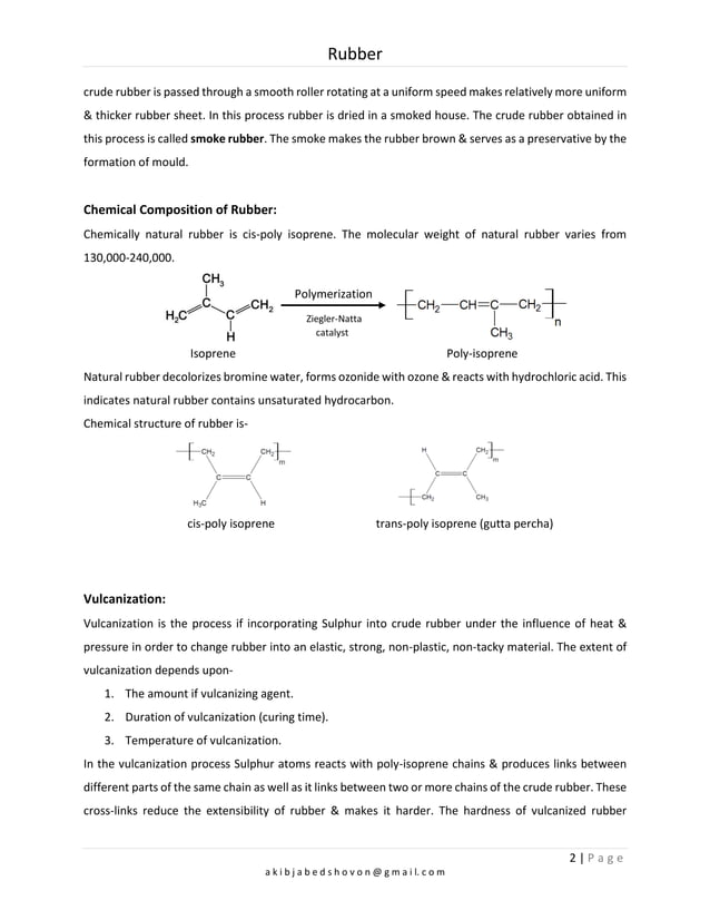 Enginering Chemistry - Rubber | PDF | Chemistry | Science
