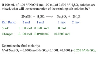 Ch11#1 Calculations Involving Molarity (Titrations).ppt