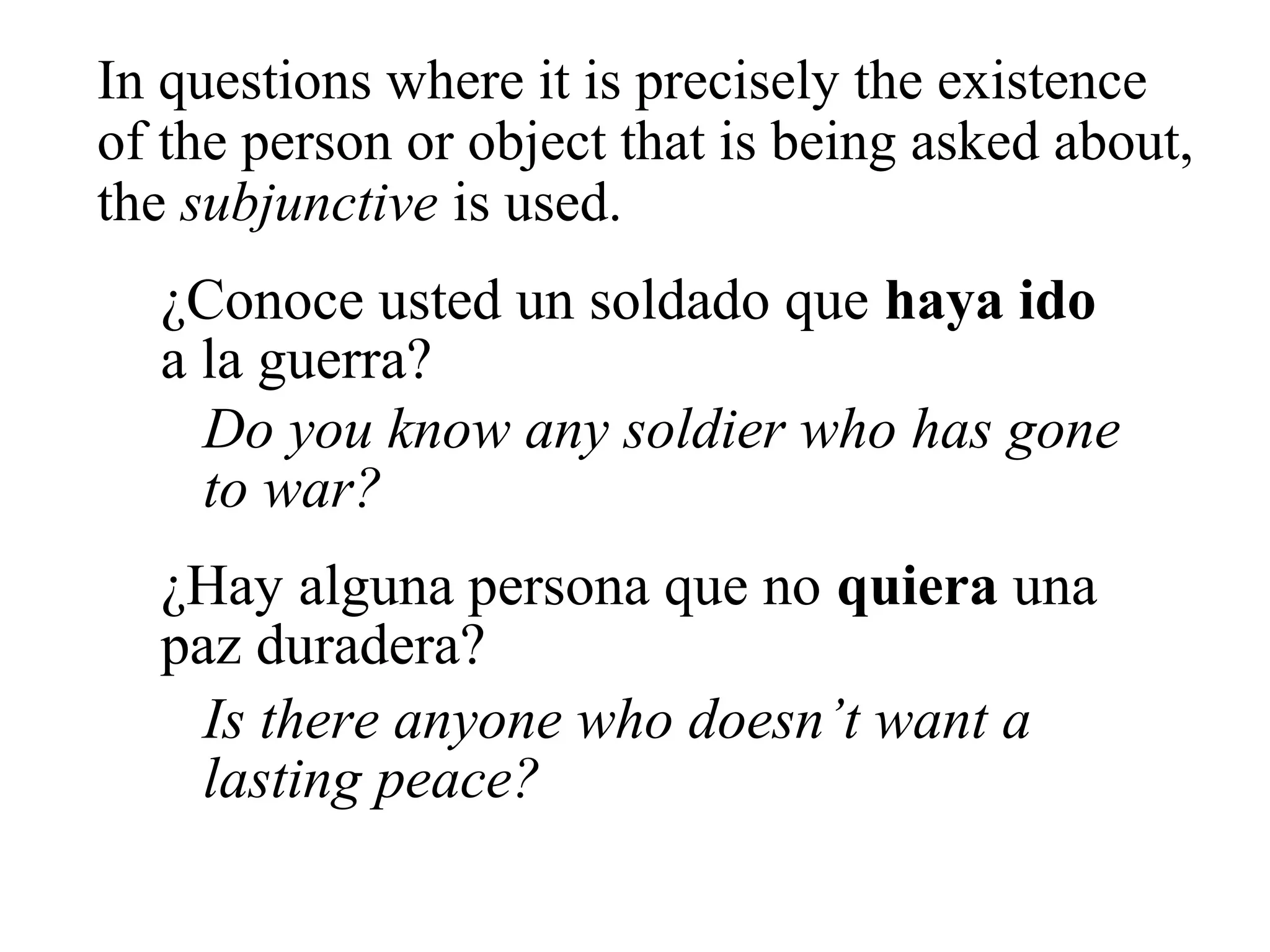 Ch11 3. the subjunctive with indefinite people and things | PPT
