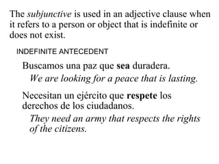 Ch11 3. the subjunctive with indefinite people and things | PPT