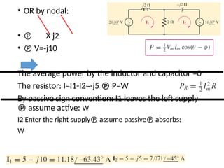 Comprehensive Analysis of AC Circuit Power: Instantaneous, Average, and ...