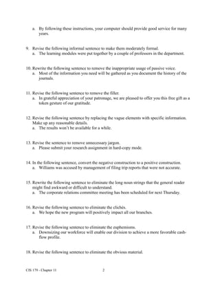 Ch11 exercises | PDF