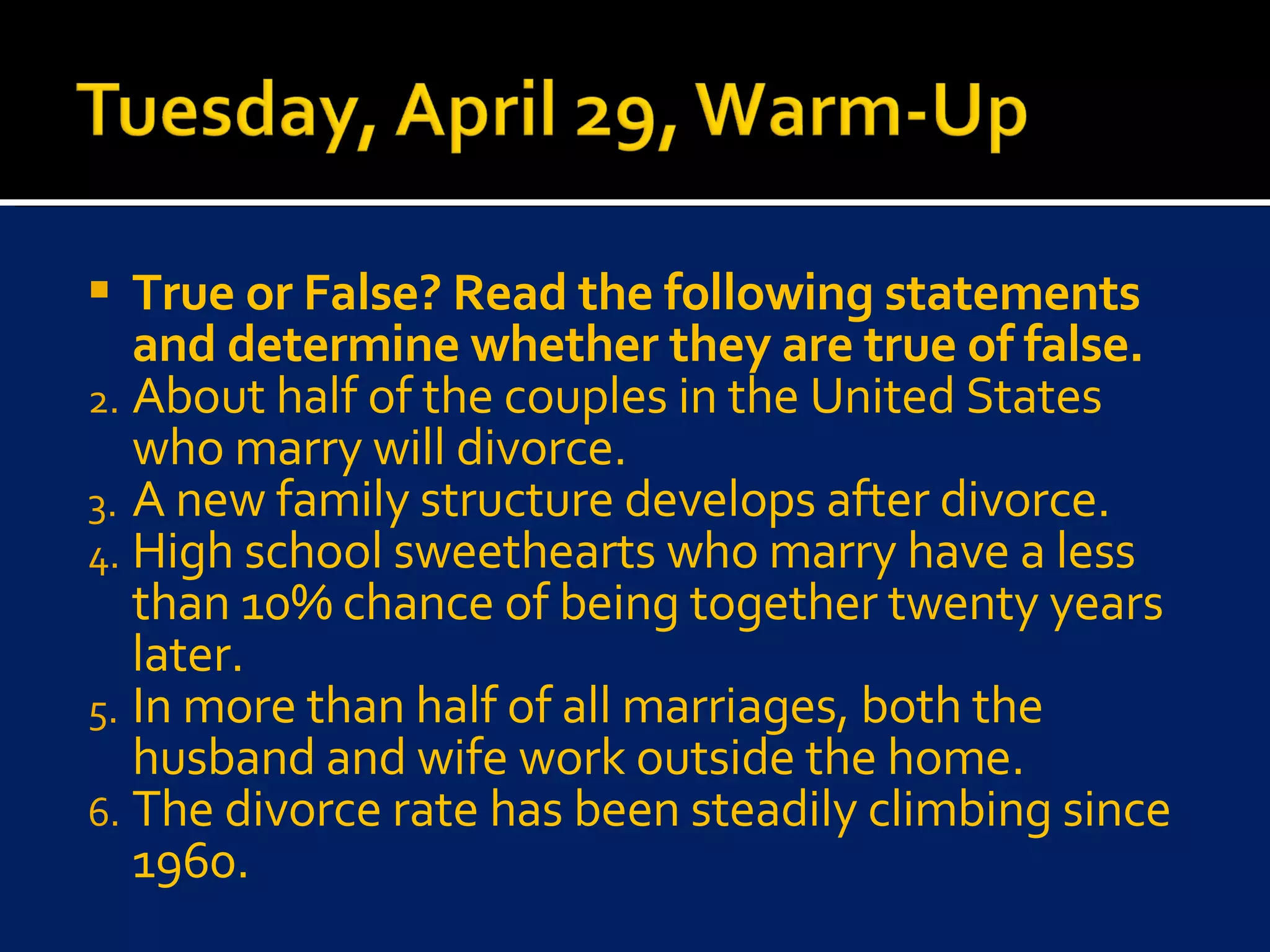 Ch 11 The Family | PPT