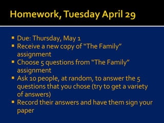 Ch 11 The Family | PPT