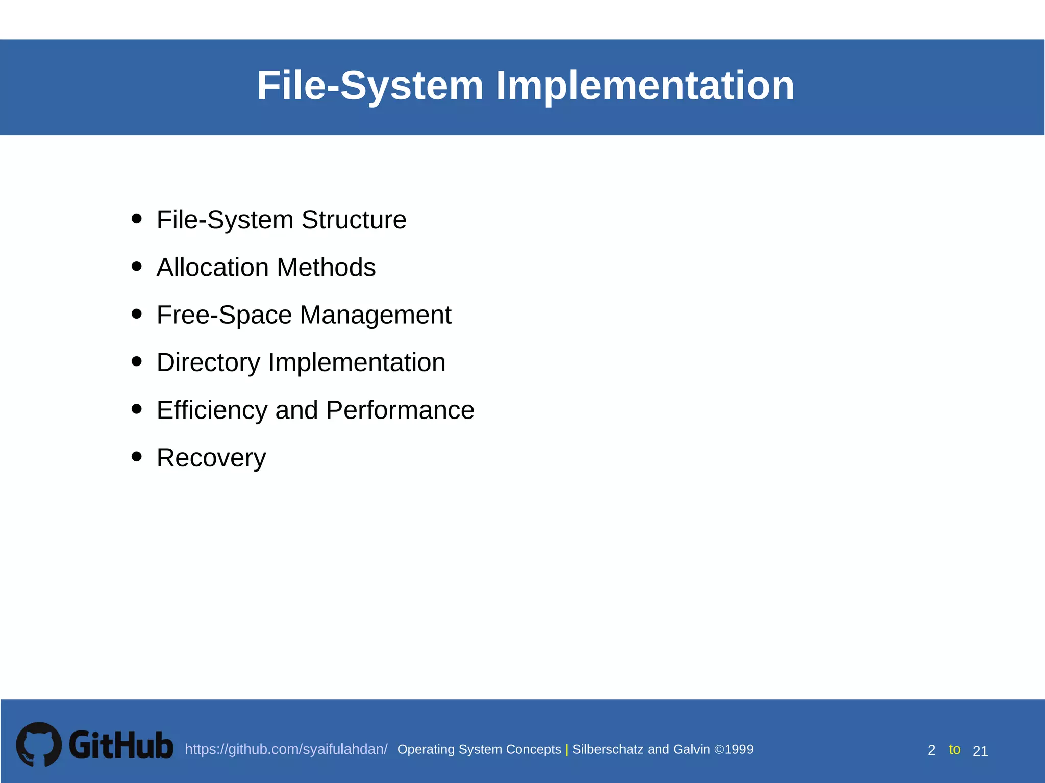 Operating System Ch11 File System Implementation Ppt 4952