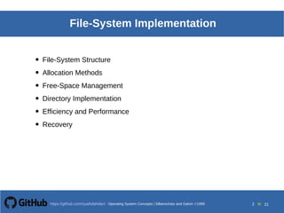 Operating System : Ch11 file system implementation | PDF | Operating Systems | Computer Software ...