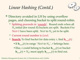 Database MGMT - Hash Index Linear Hashing only | PPT