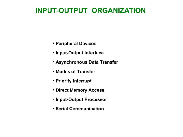 Computer Organisation and Architecture | PPT