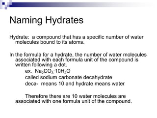 Hydrate Definition