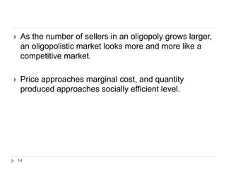 Oligopoly market structure with practical examples | PPTX