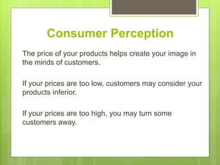 The Pricing Strategy // First Overview // | PPT