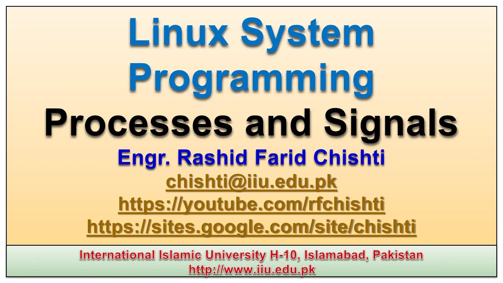 Linux Systems Programming: Process CommunCh11 Processes and Signals | PPTX