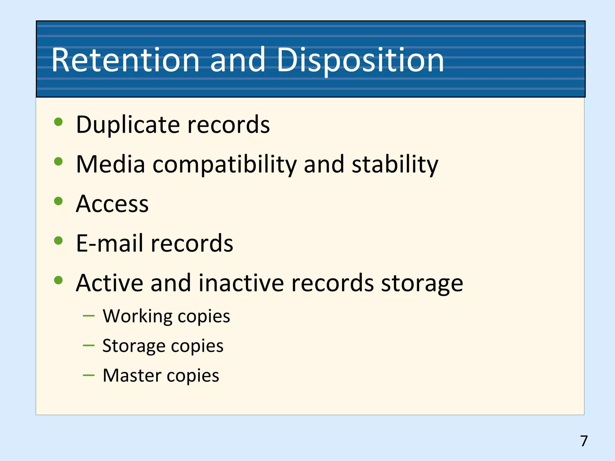 Ch11 records management | PPT