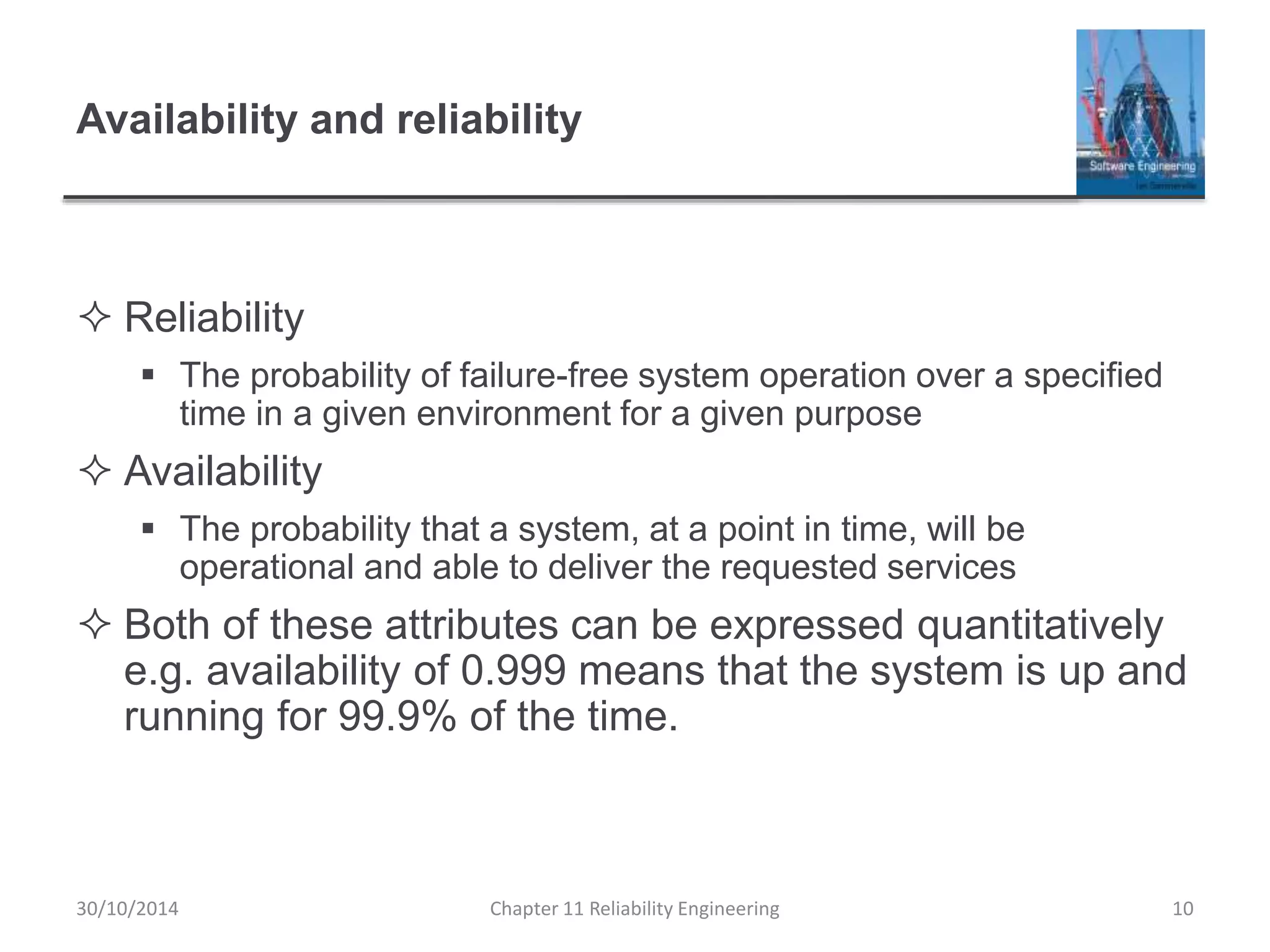 Ch11 reliability engineering | PPTX