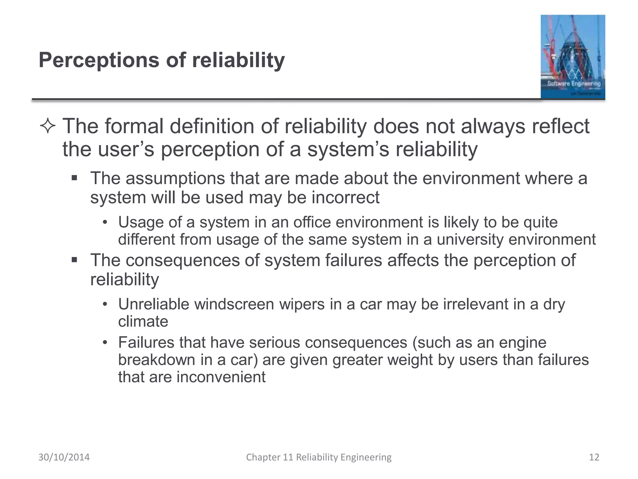 Ch11 reliability engineering | PPTX
