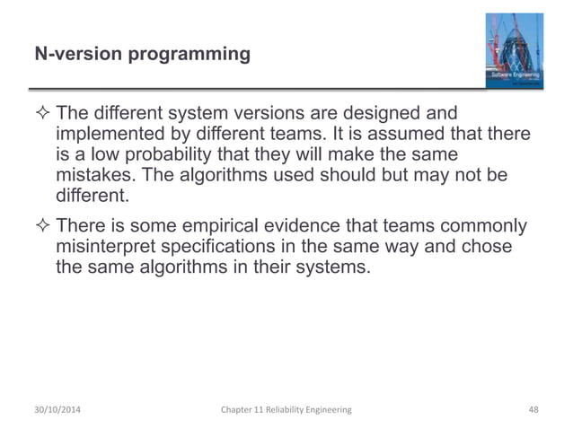 Ch11 reliability engineering | PPTX