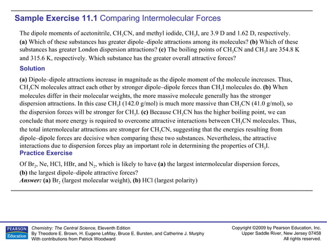 AP Chemistry Chapter 11 Sample Exercises | PPT | Chemistry | Science