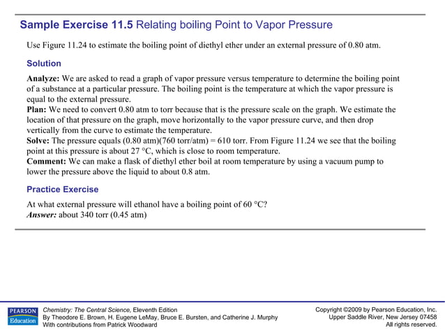 AP Chemistry Chapter 11 Sample Exercises | PPT | Chemistry | Science