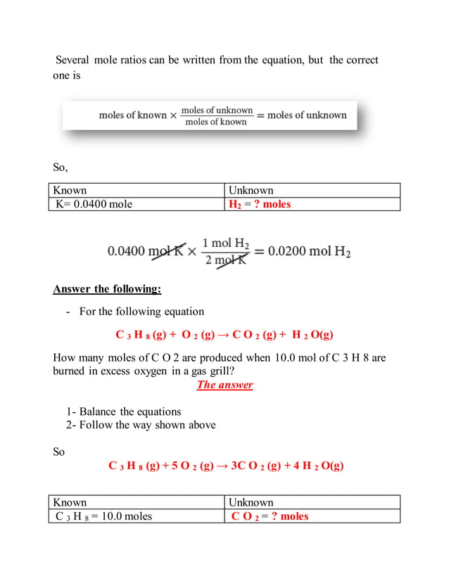 Stoichiometric calculations study nots | PDF